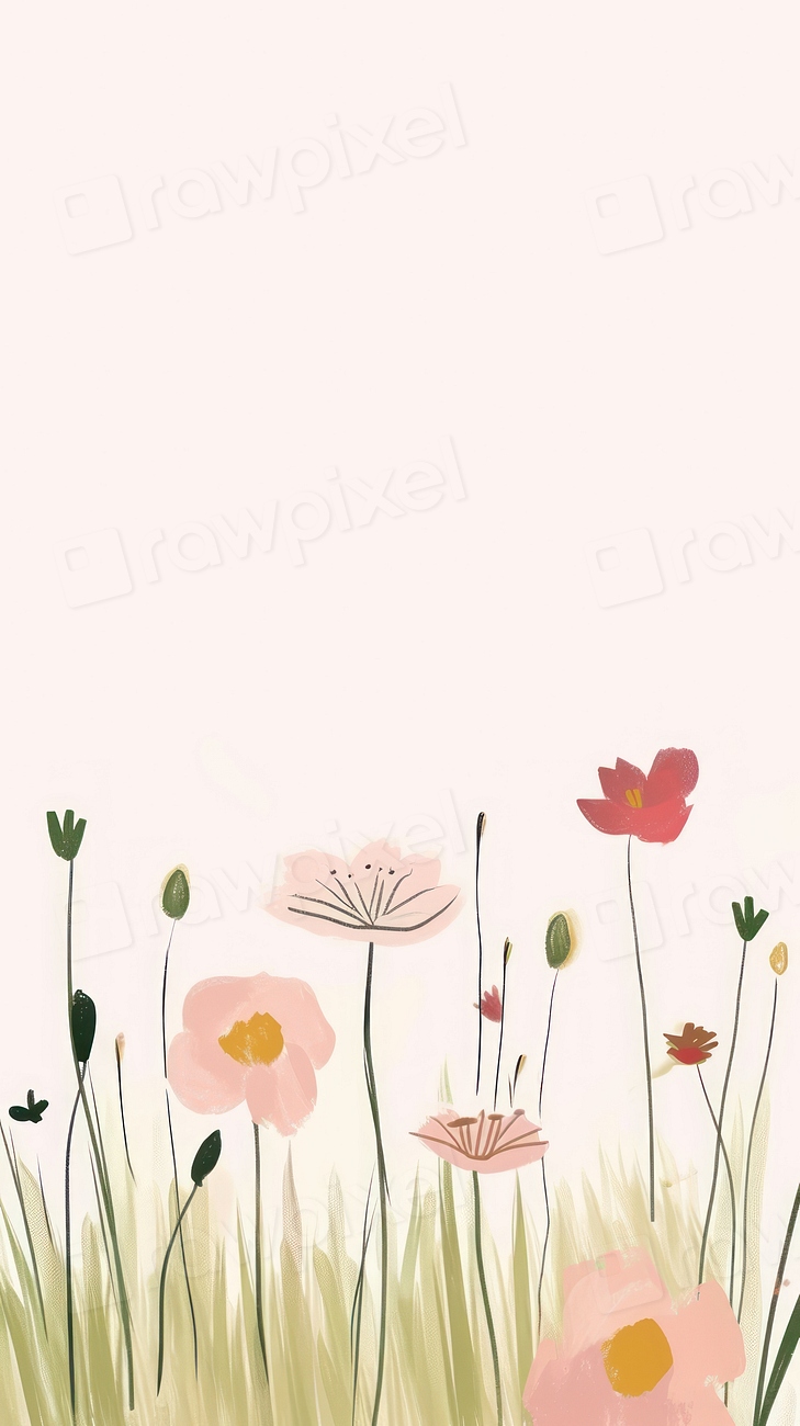 Cute flower field illustration pattern | Premium Photo Illustration ...