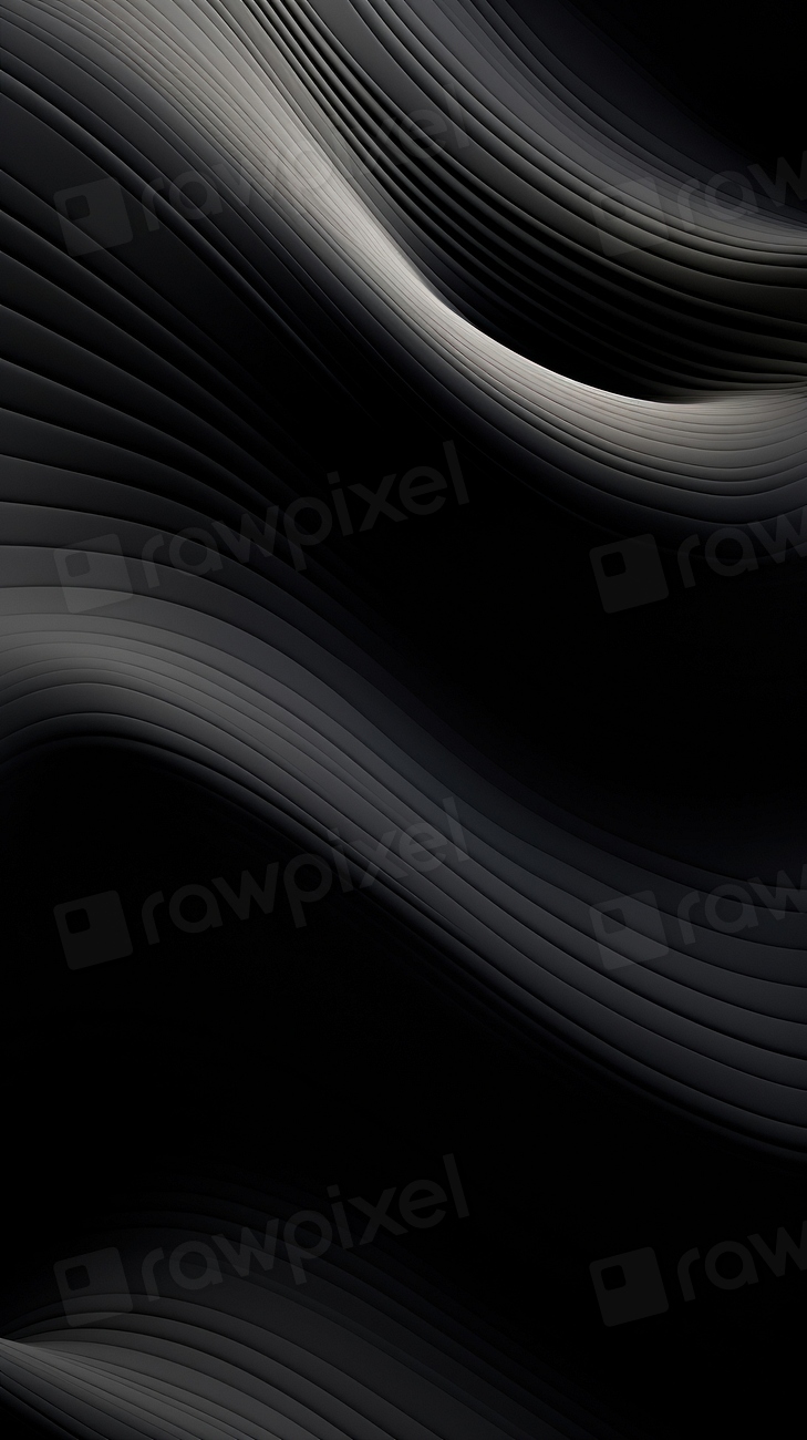 Wave texture abstract wallpaper black | Free Photo Illustration - rawpixel