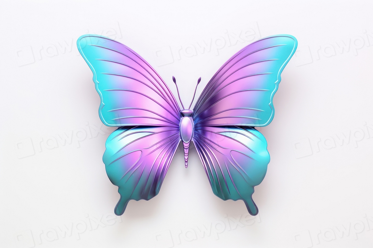 Butterfly iridescent animal insect purple. | Free Photo Illustration ...