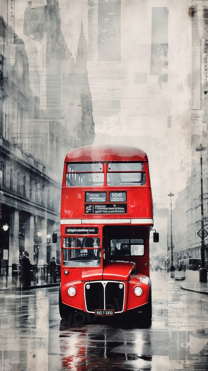 Wallpaper ephemera pale london red | Free Photo Illustration - rawpixel