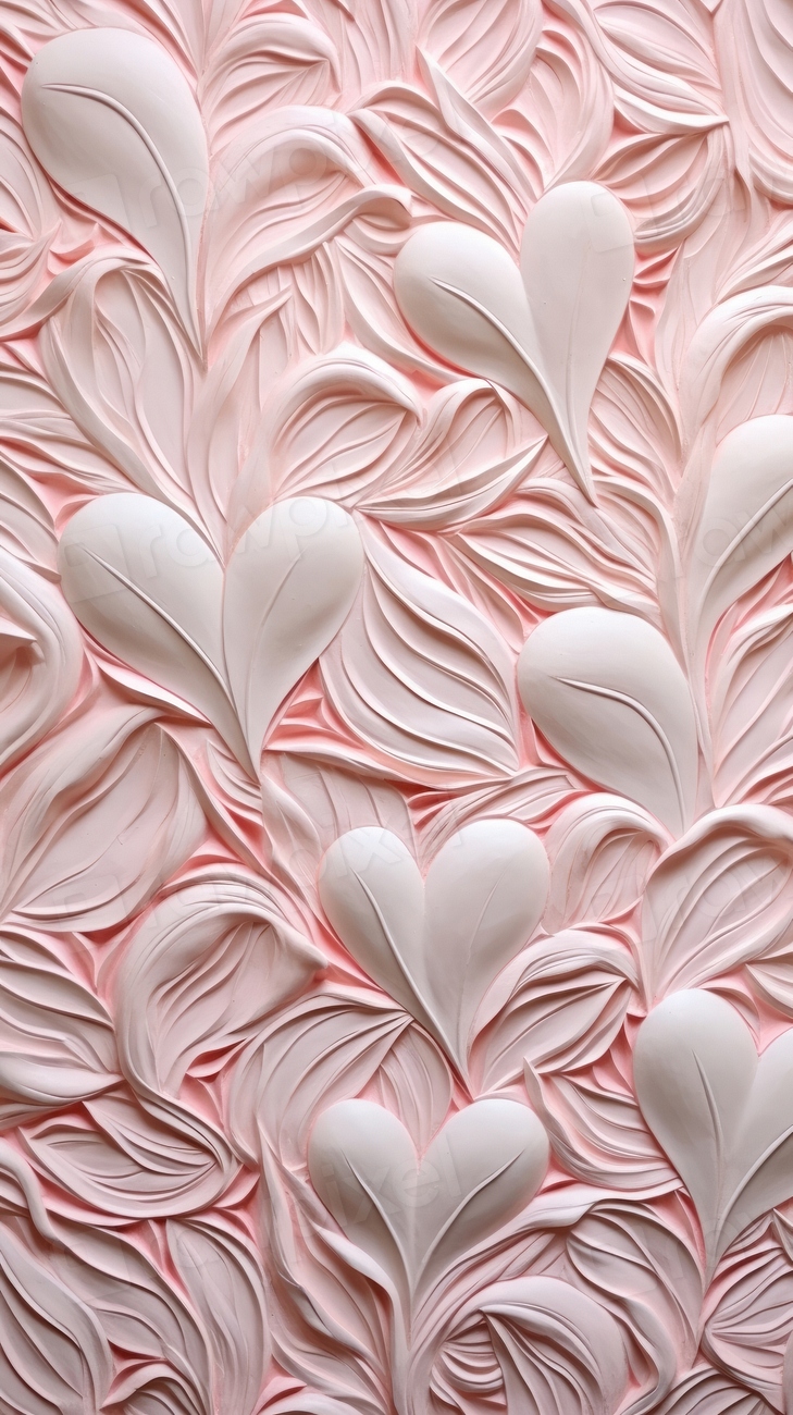 Heart bas relief pattern petal | Premium Photo - rawpixel