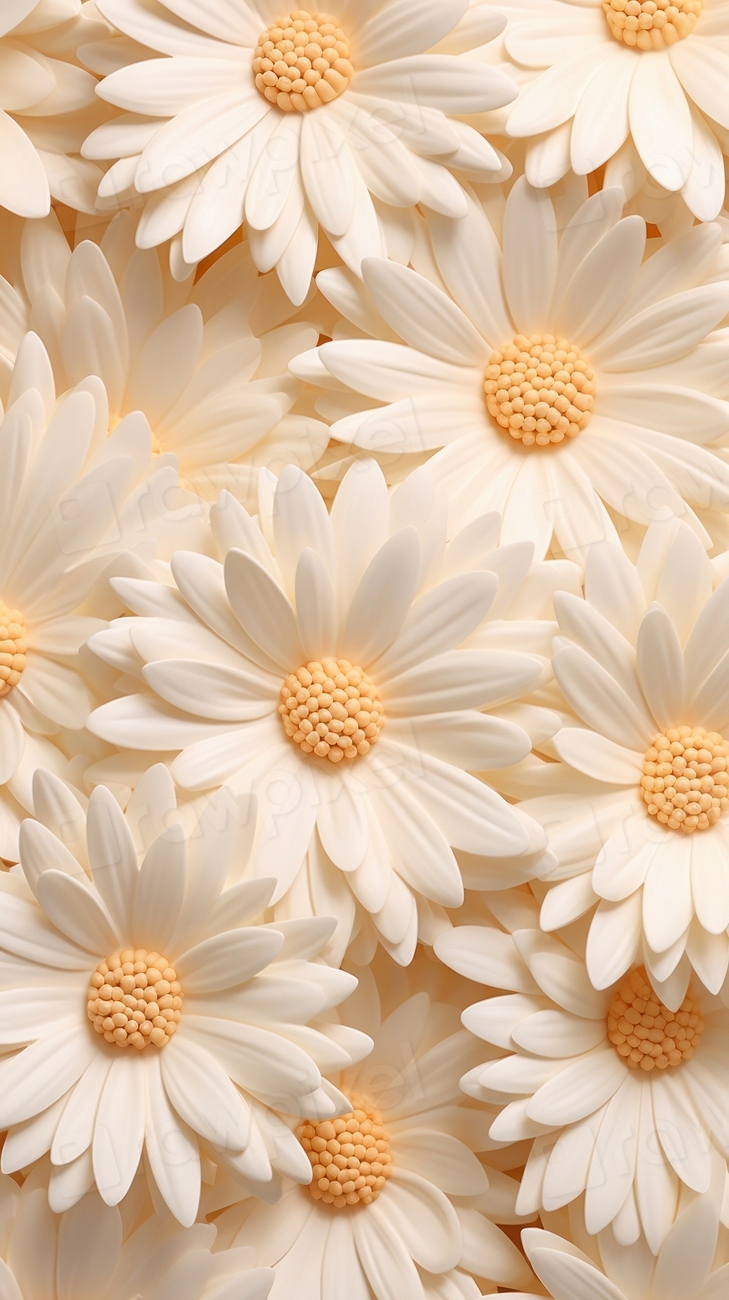 Minimal daisy bas relief pattern | Free Photo - rawpixel