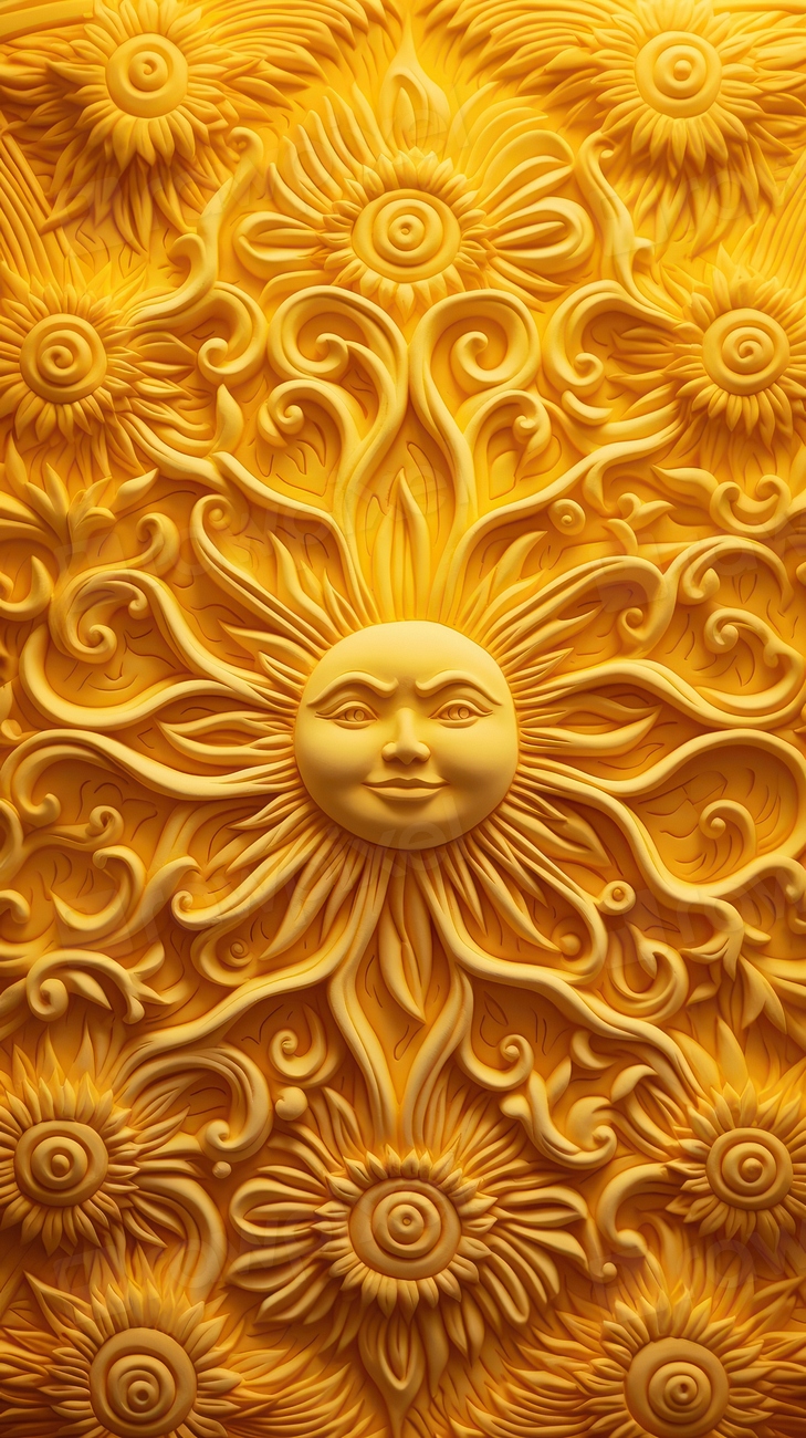 Sun bas relief pattern art | Free Photo - rawpixel