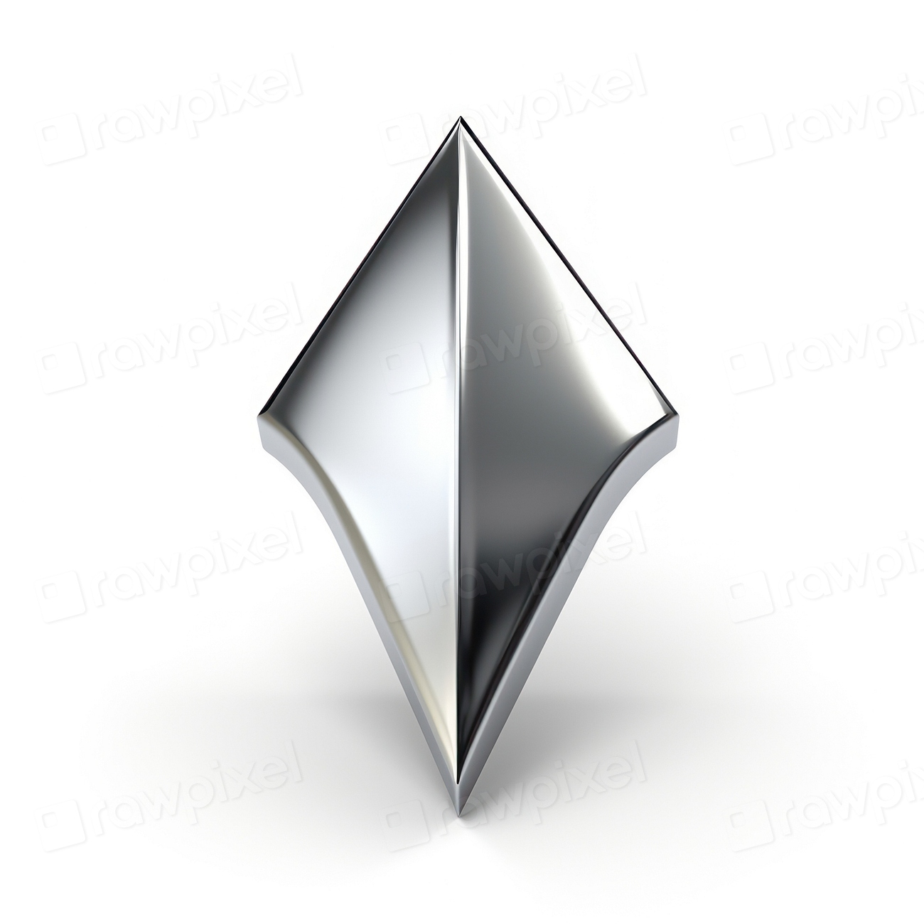 Cursor icon chrome material silver | Free Photo Illustration - rawpixel