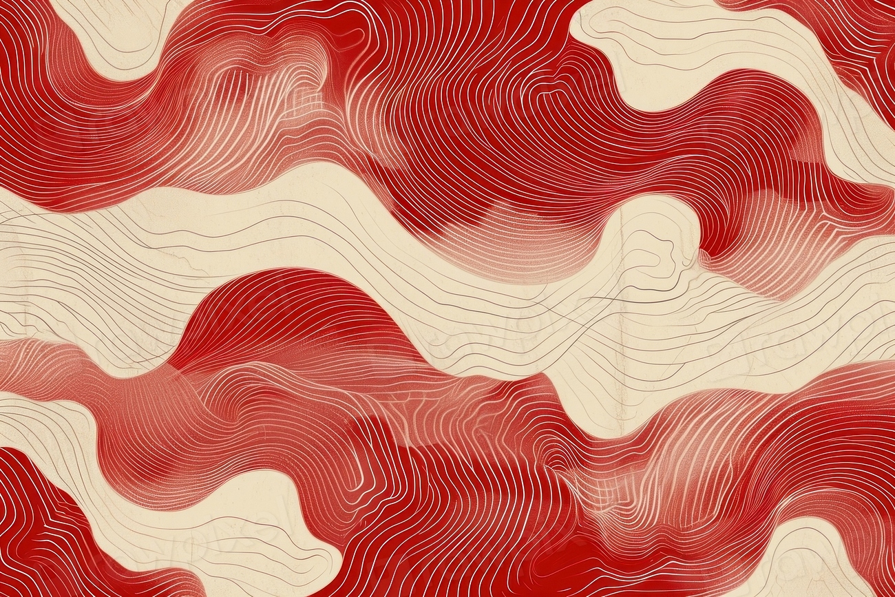 Red wave pattern background backgrounds | Premium Photo Illustration - rawpixel