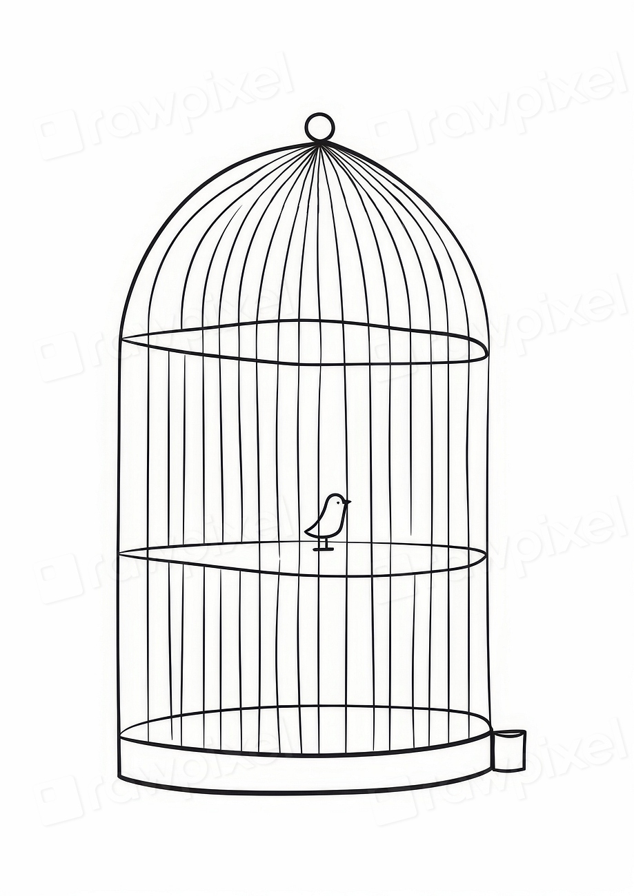 Bird cage sketch line white | Premium Photo Illustration - rawpixel