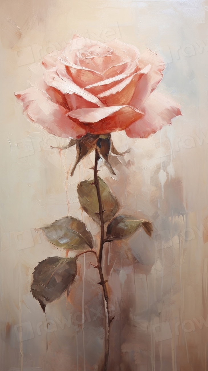 Rose petals painting flower plant. | Premium Photo Illustration - rawpixel