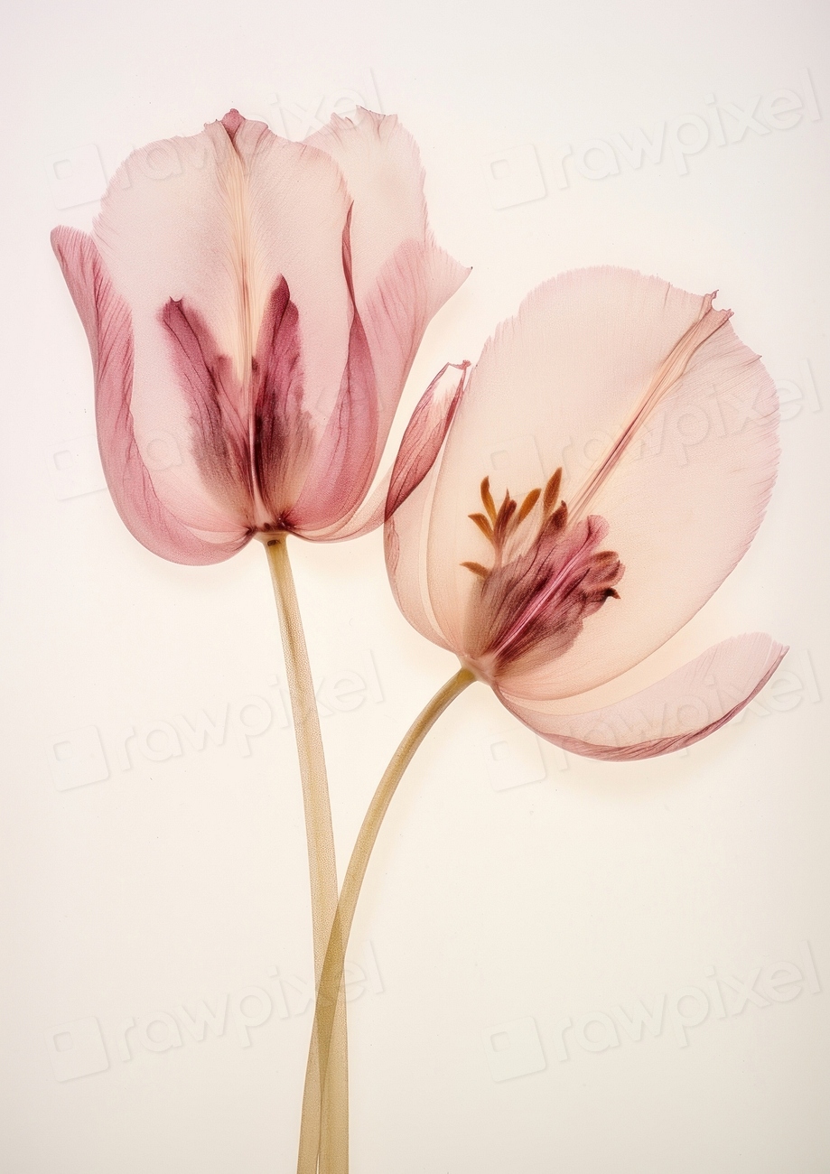 Real Pressed tulip flowers blossom | Free Photo - rawpixel