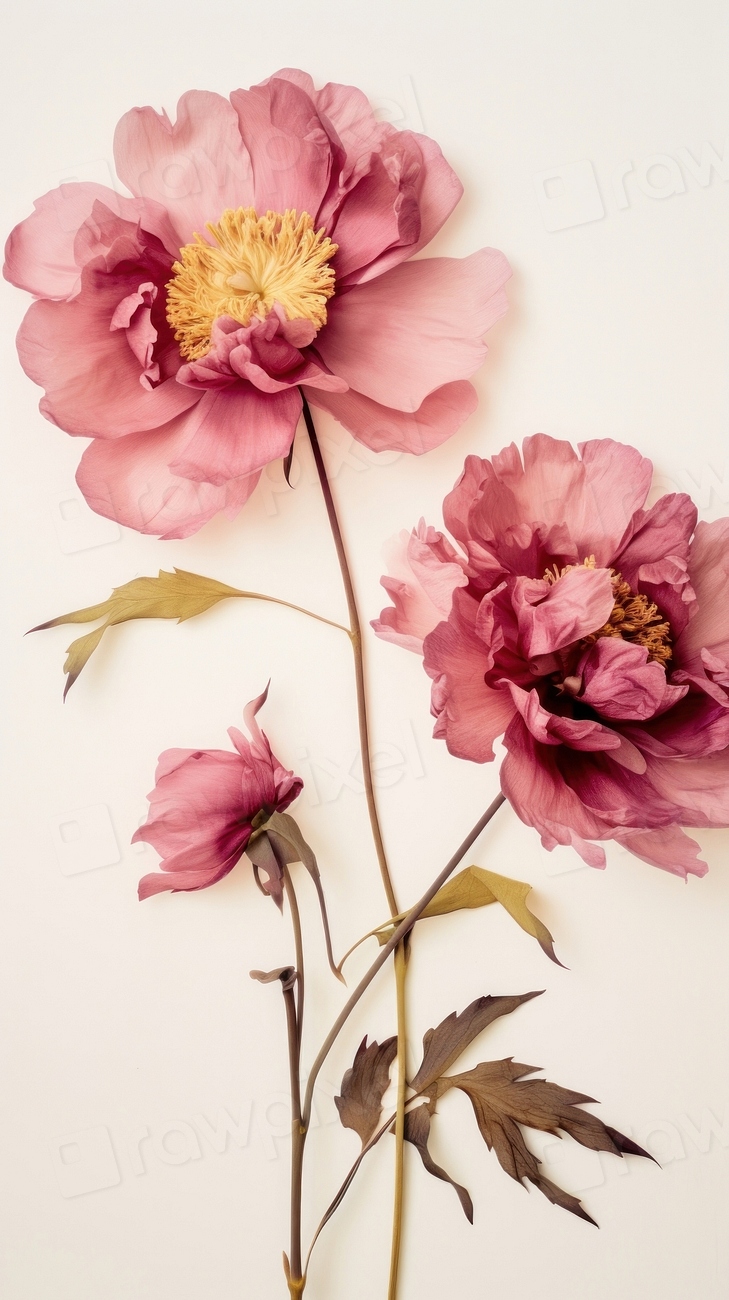 PNG Real pressed peony flowers | Premium Photo - rawpixel