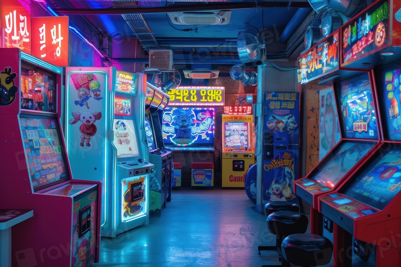 Korean dancing arcade machine nightlife | Free Photo - rawpixel