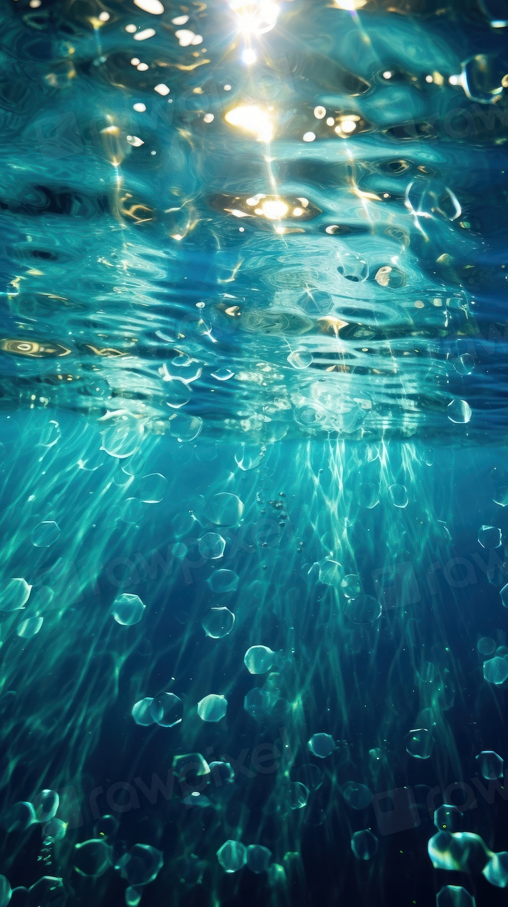Ocean underwater reflection sunlight outdoors. | Premium Photo - rawpixel