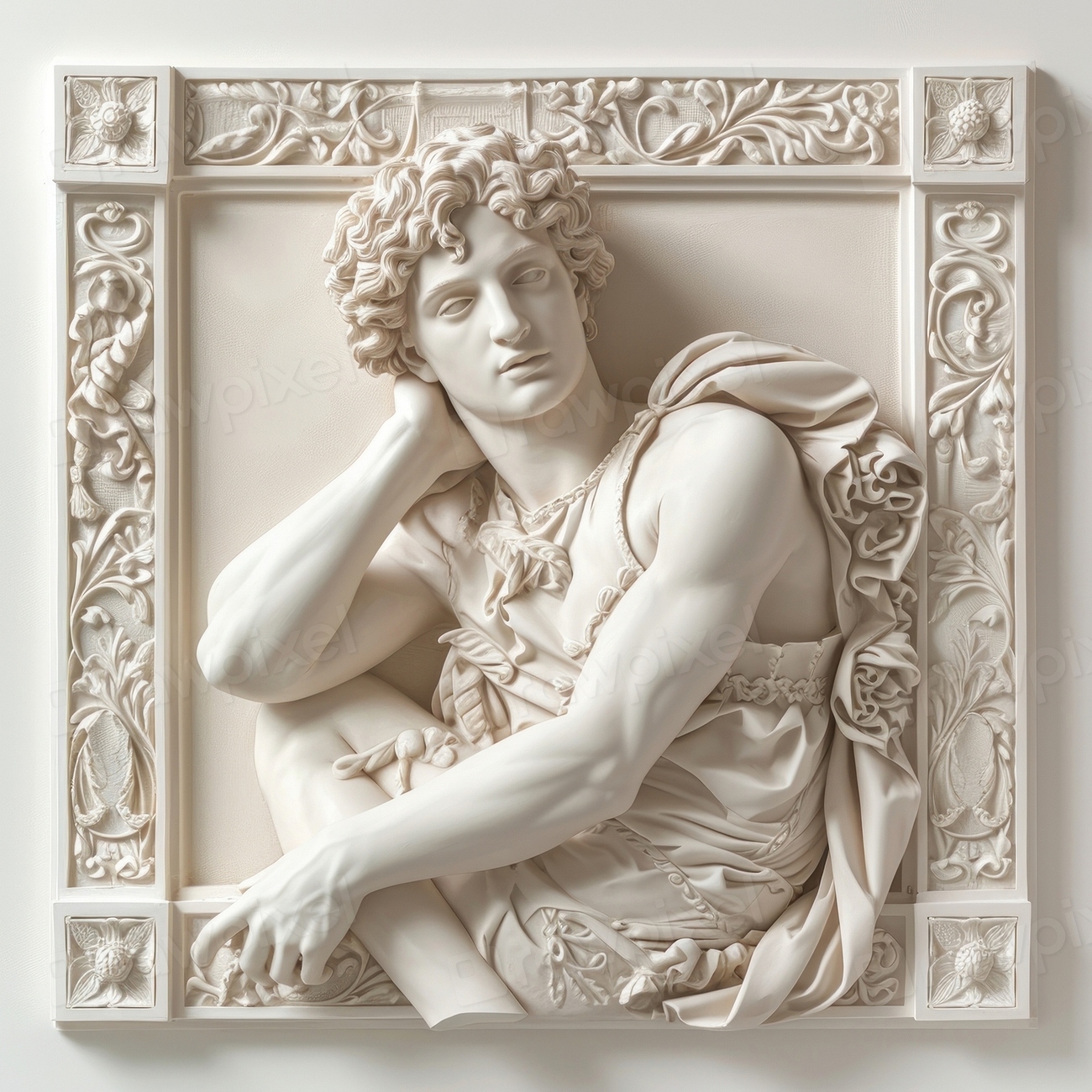 Roman frame sculpture portrait relief | Premium Photo - rawpixel