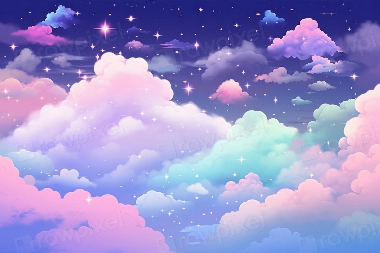 Sky filled clouds and stars | Premium Photo Illustration - rawpixel