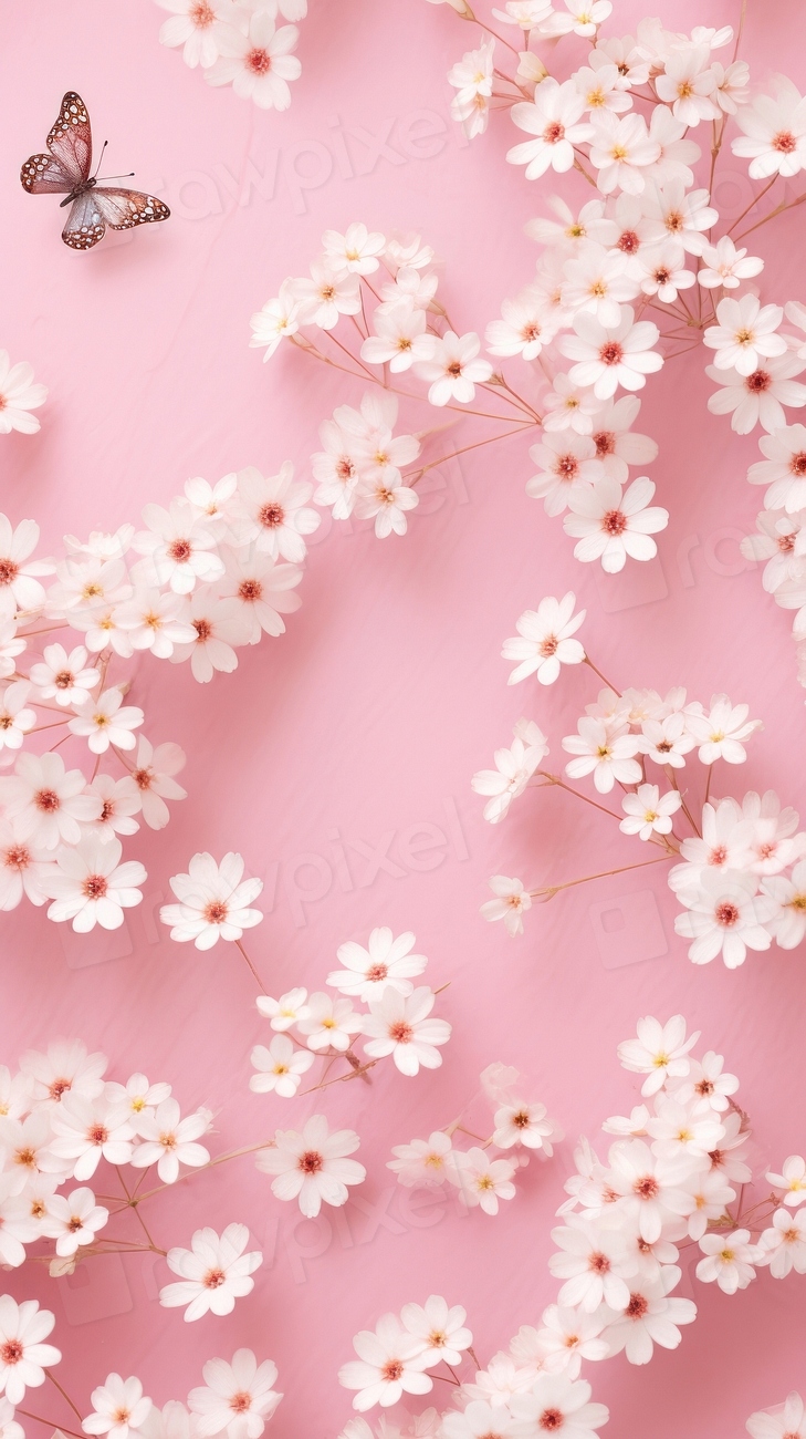 Wallpaper pattern flower backgrounds blossom. | Free Photo Illustration ...