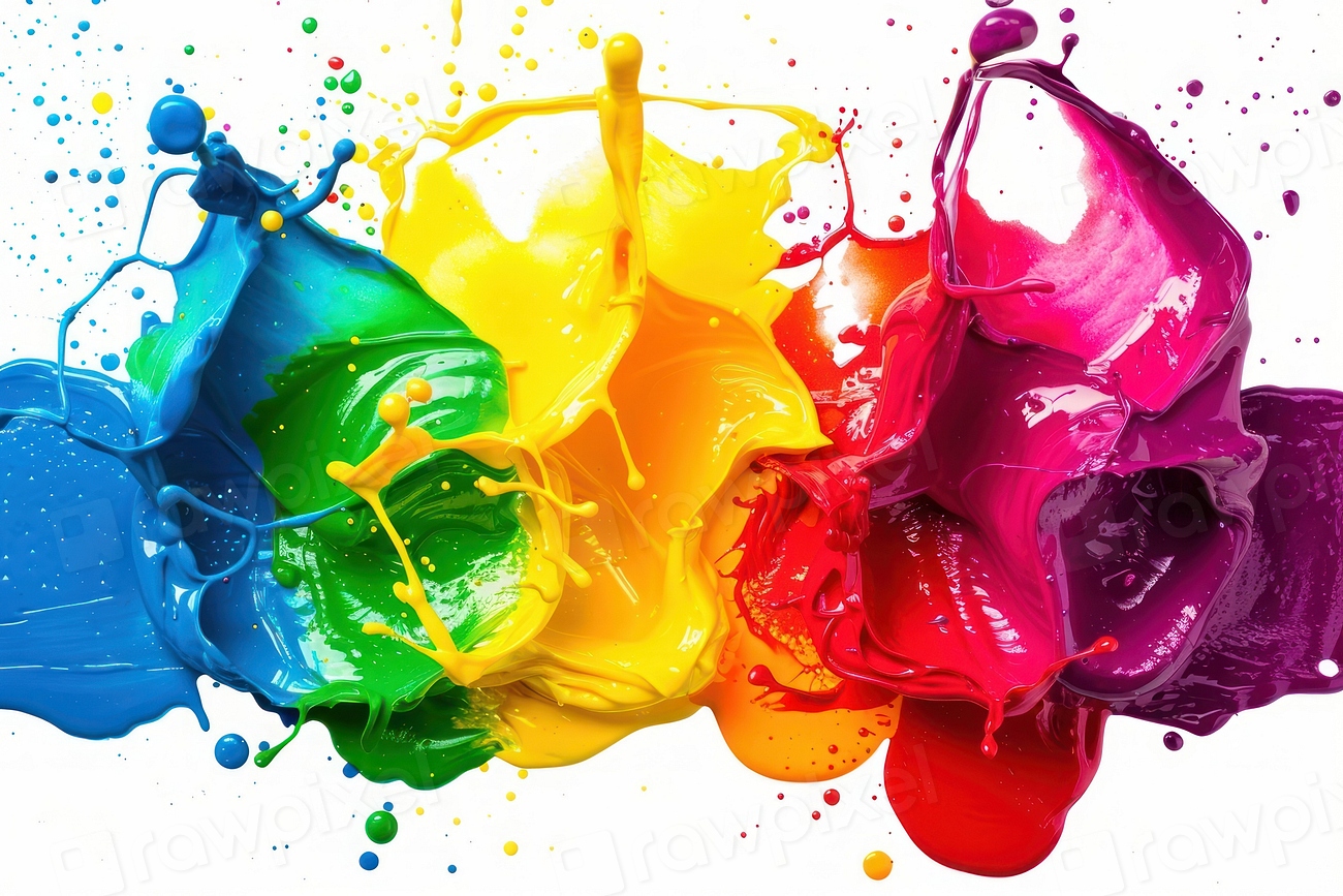Colorful paint splash backgrounds celebration | Free Photo Illustration ...