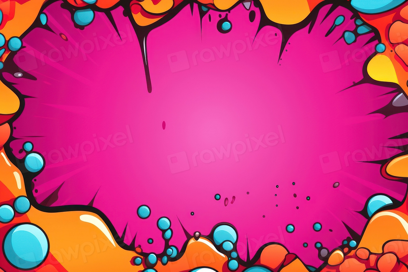 Comic poison melt splash border | Free Photo Illustration - rawpixel