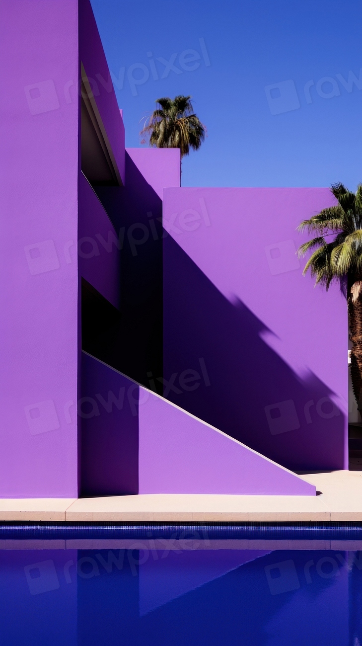 High contrast Architecture architecture purple | Premium Photo - rawpixel