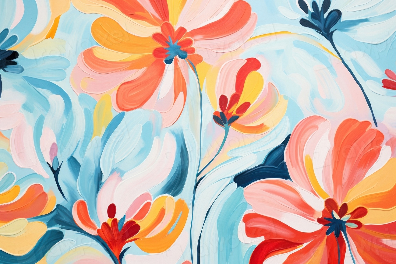 Flowers backgrounds abstract painting. | Free Photo Illustration - rawpixel