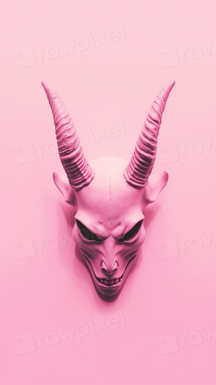 Pink aesthetic demon wallpaper purple | Premium Photo - rawpixel