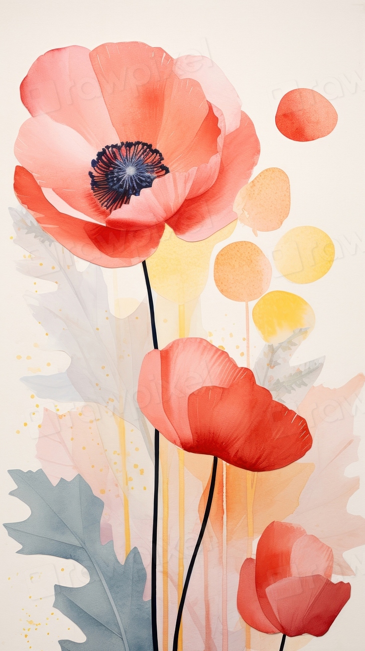 Flowers poppy plant inflorescence. | Premium Photo Illustration - rawpixel