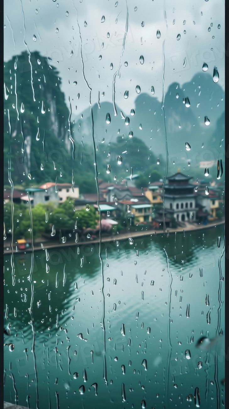 Rain scene landmark architecture outdoors | Free Photo - rawpixel