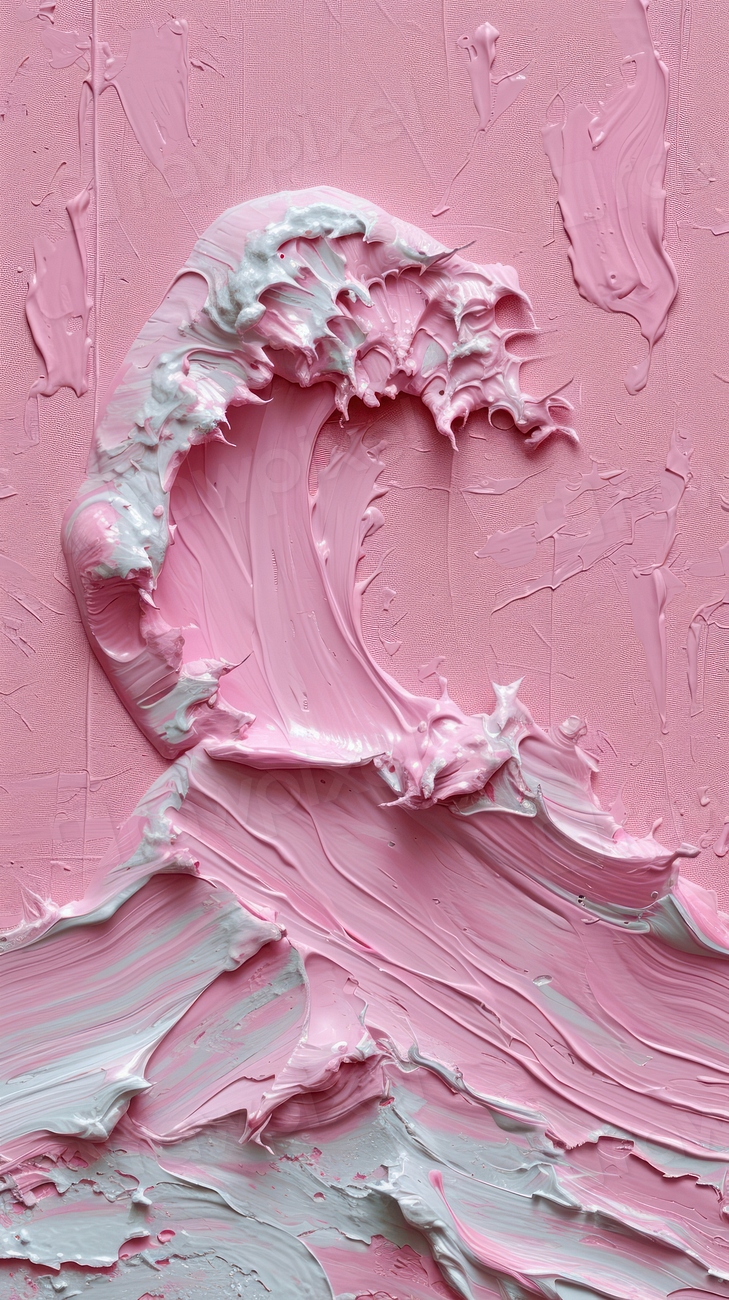 Pink wave pattern some paint | Premium Photo - rawpixel