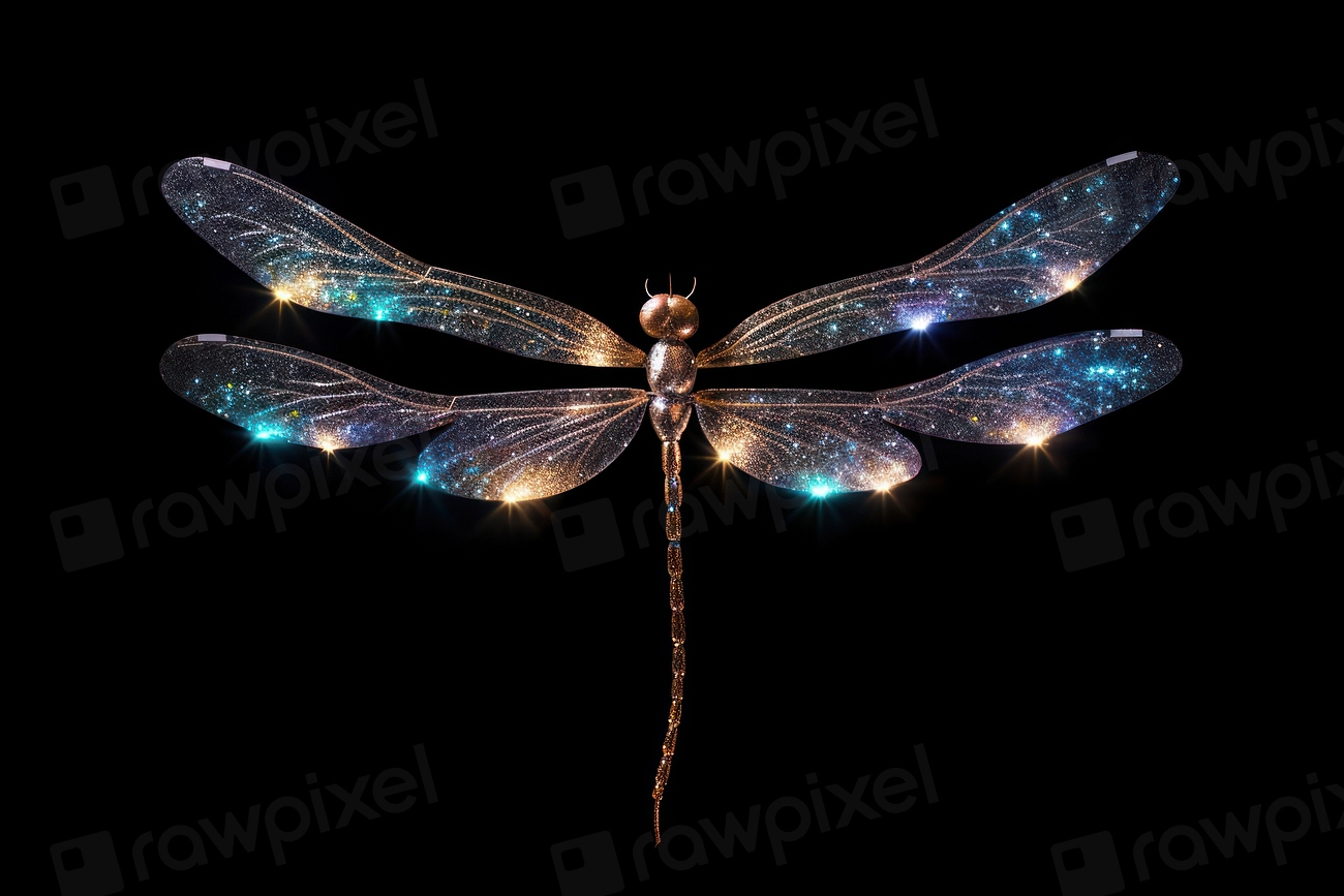 Dragonfly sparkle light glitter animal | Premium Photo - rawpixel