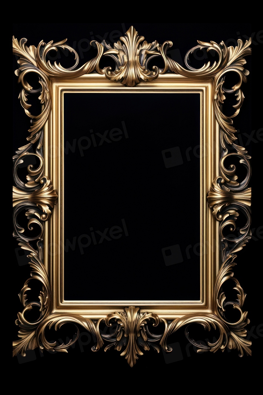 Black gold Renaissance frame rectangle | Free Photo - rawpixel