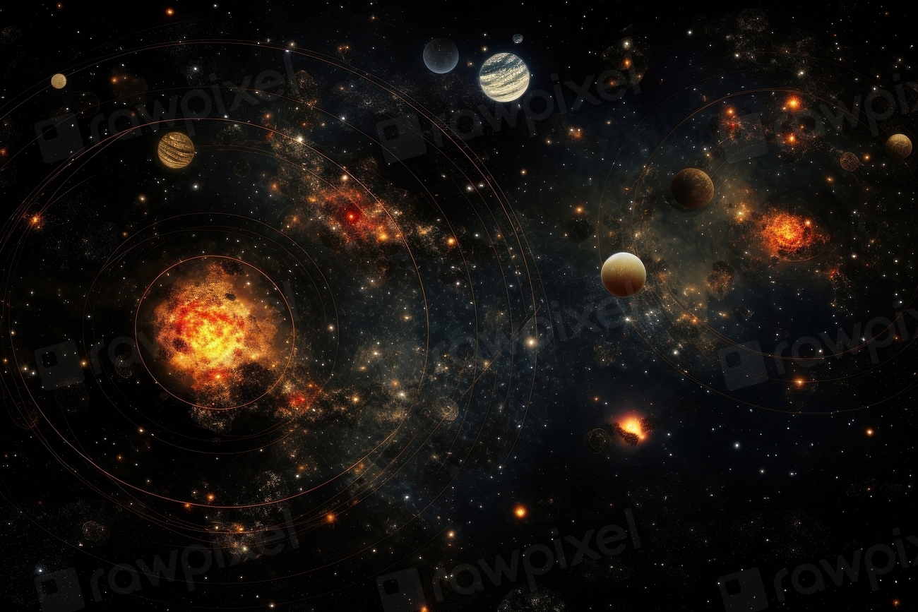 Solar system planet space backgrounds. | Premium Photo Illustration ...