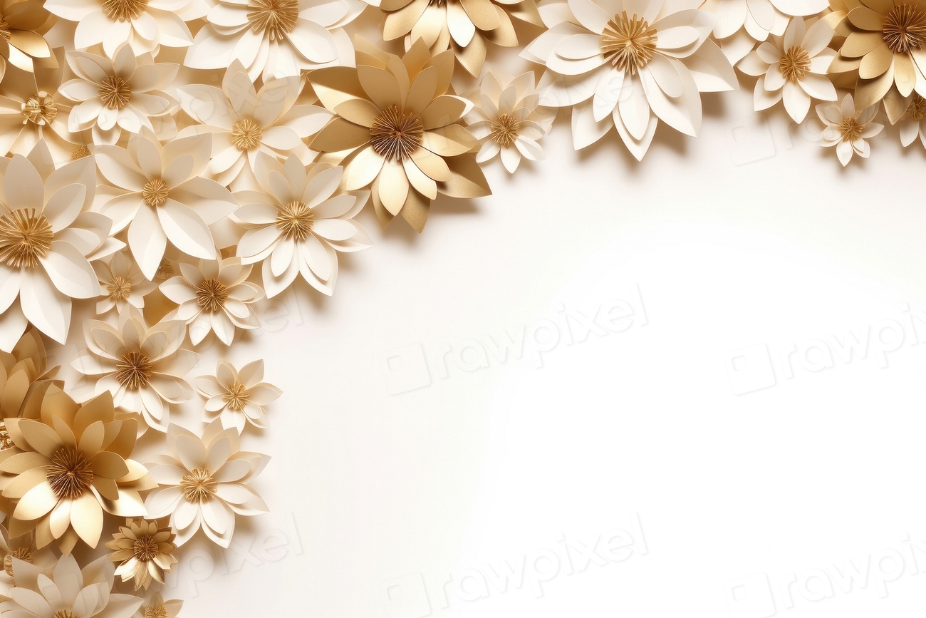 Gold flower floral border backgrounds | Premium Photo - rawpixel