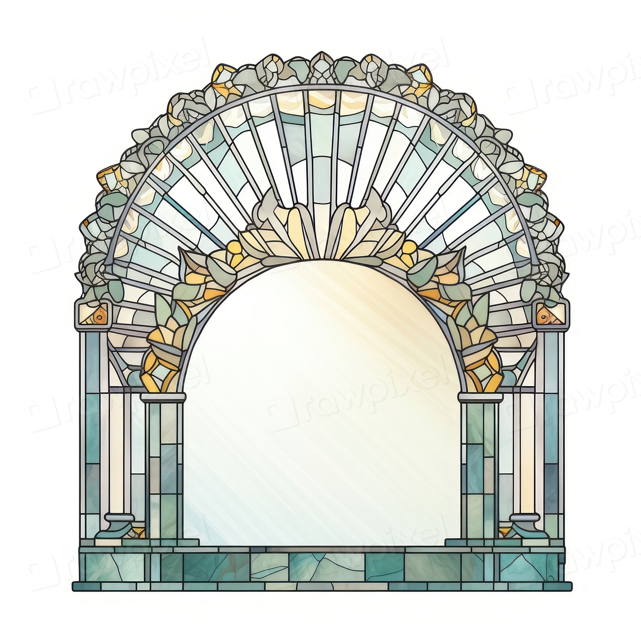 Arch art nouveau sun architecture | Premium Photo Illustration - rawpixel