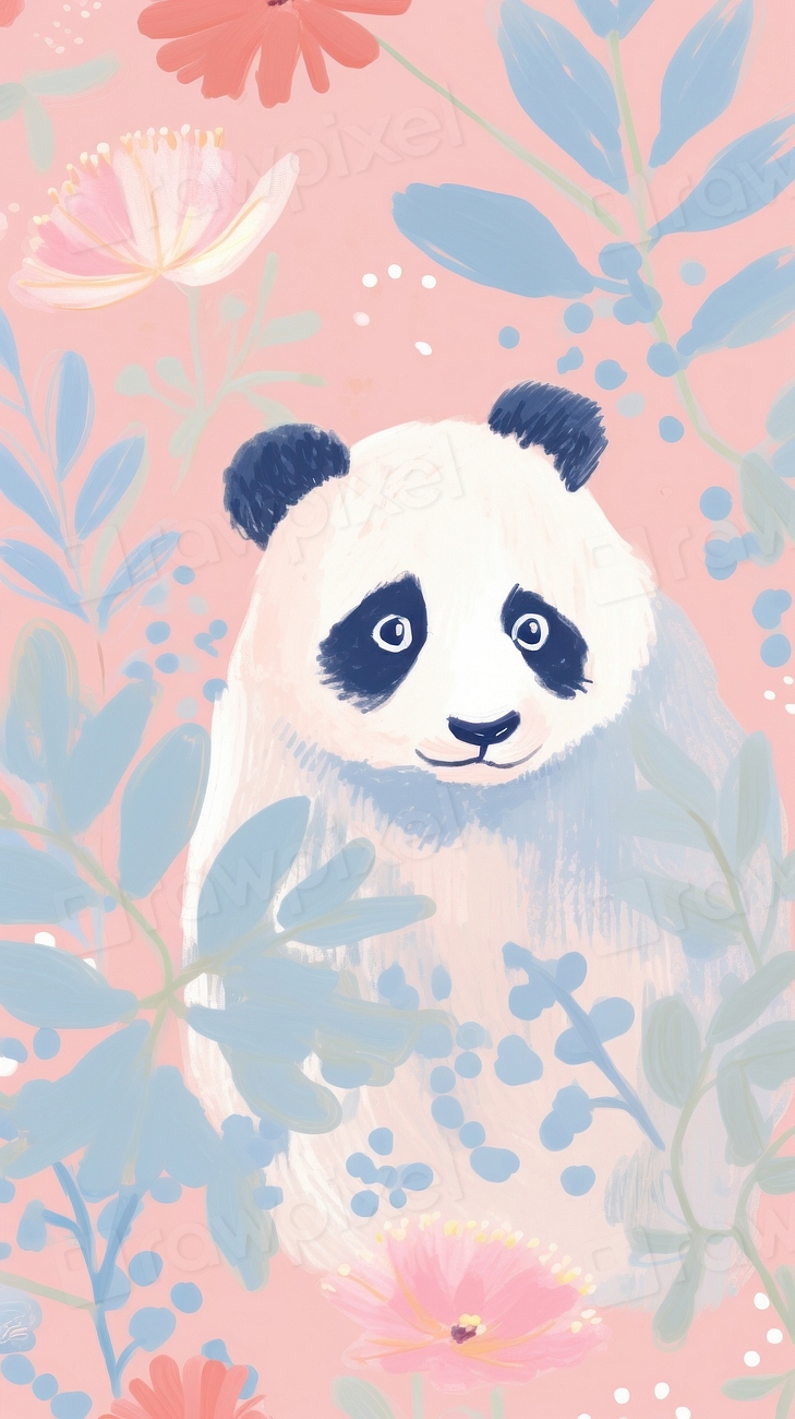 Panda wildlife pattern animal. | Premium Photo Illustration - rawpixel