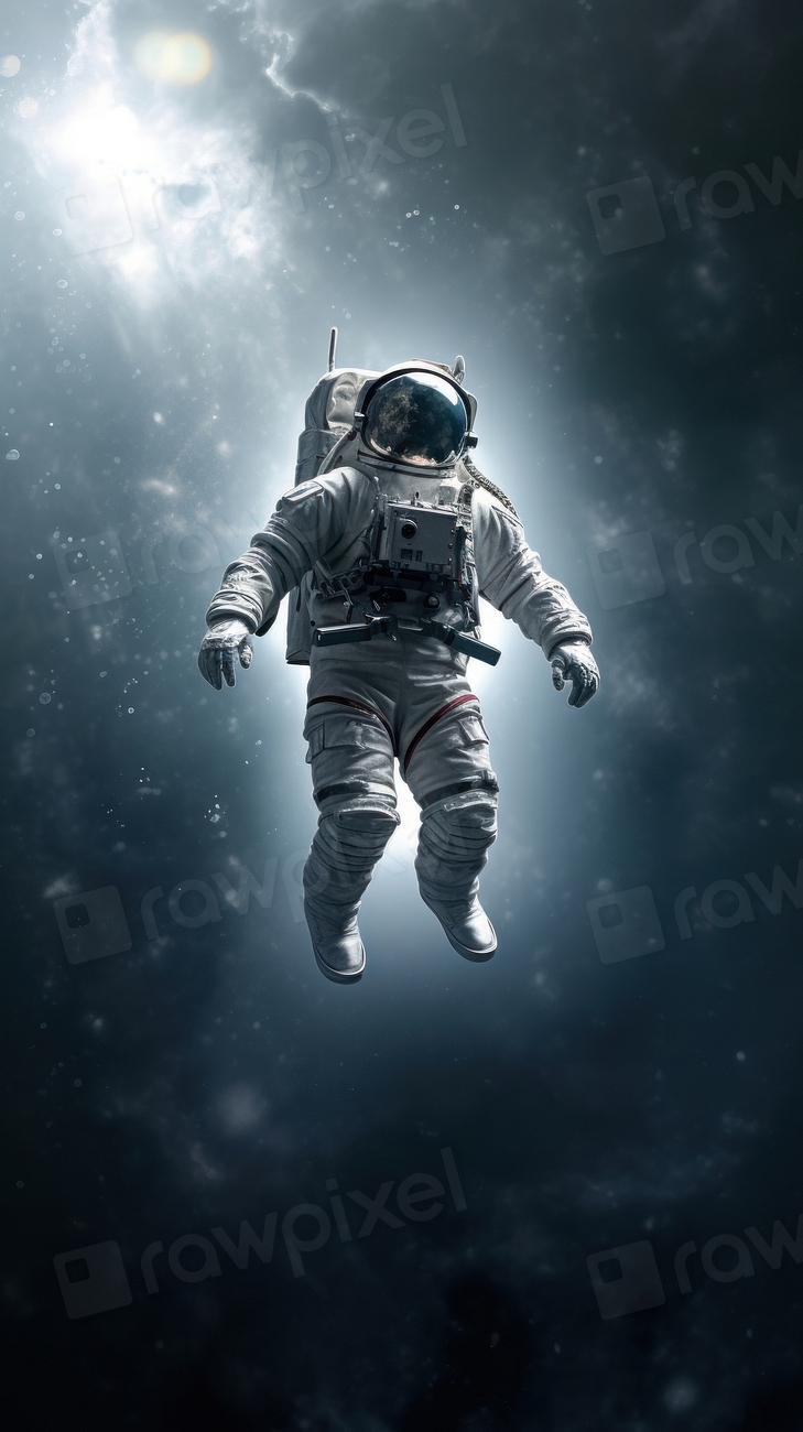 Grey tone wallpaper astronaut space | Free Photo - rawpixel