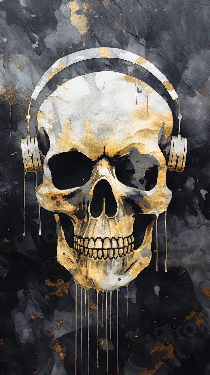 Music Skull wallpaper music technology | Premium Photo Illustration ...