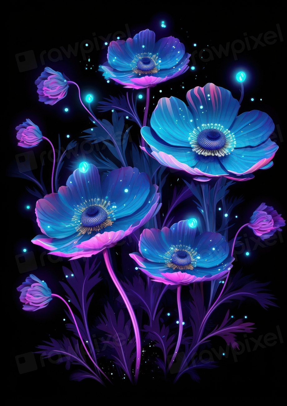 Neon cosmos pattern purple violet. | Premium Photo Illustration - rawpixel