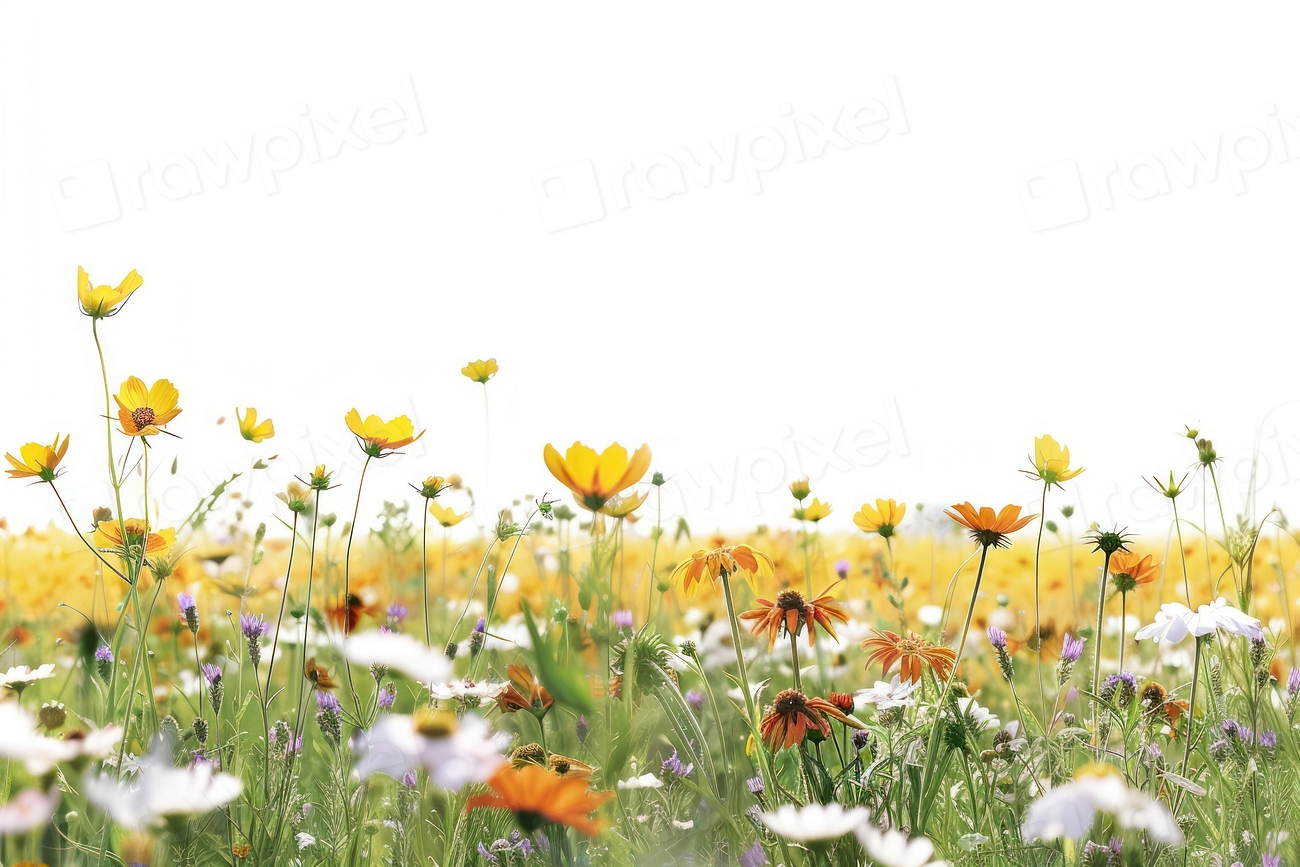 Flower field landscape nature backgrounds | Free Photo - rawpixel