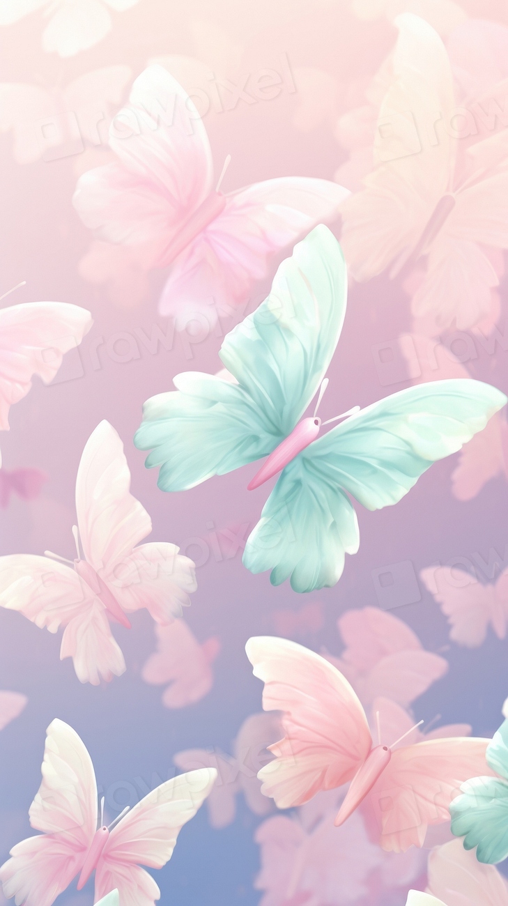 Fluffy pastel moth outdoors pattern | Free Photo Illustration - rawpixel