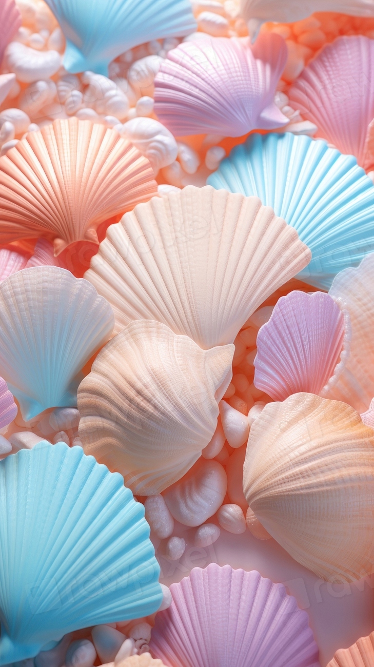Seashells seashell invertebrate backgrounds. | Free Photo Illustration ...