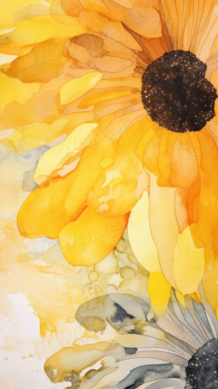 Sunflower abstract painting petal. | Premium Photo Illustration - rawpixel