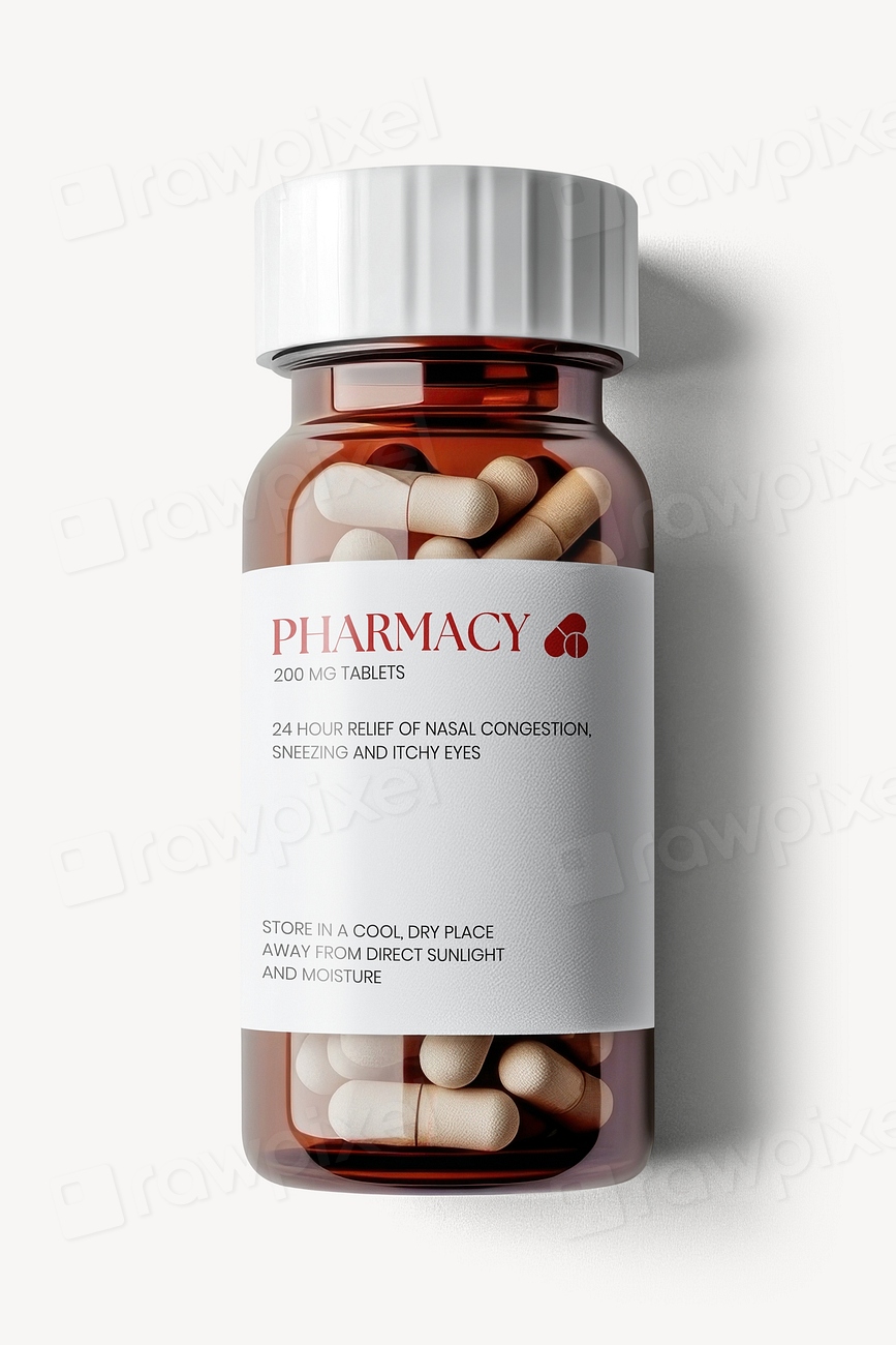 Medicine bottle label mockup psd | Premium PSD Mockup - rawpixel