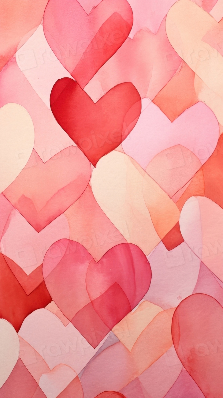 Pink hearts abstract backgrounds creativity. | Free Photo Illustration ...