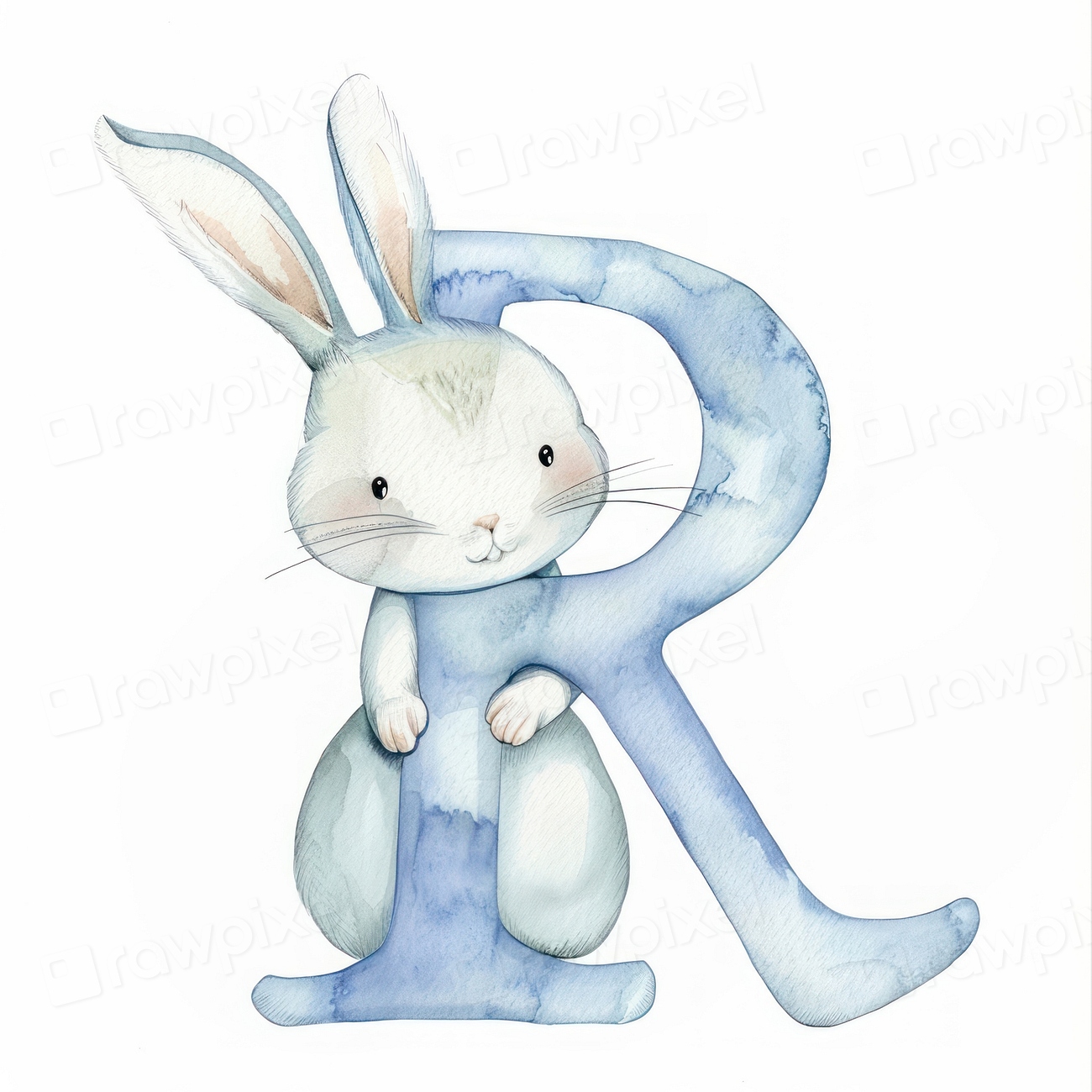 Bunny alphabet R drawing animal | Free Photo Illustration - rawpixel