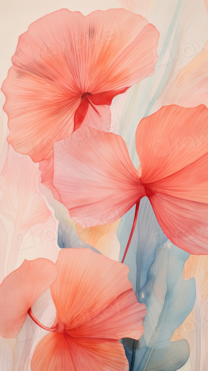 Tropical flowers abstract petal plant. | Free Photo Illustration - rawpixel