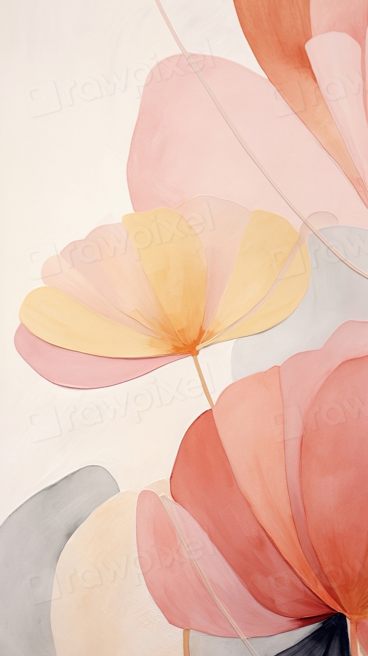 Pastel flowers abstract painting petal. | Free Photo Illustration ...