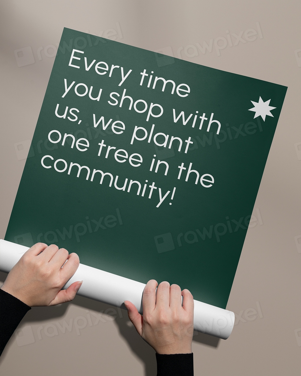 Green poster mockup psd | Premium PSD Mockup - rawpixel