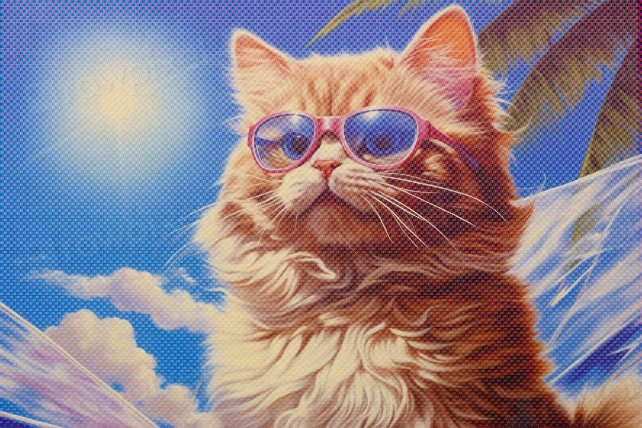 Cool cat halftone design | Premium Photo Illustration - rawpixel