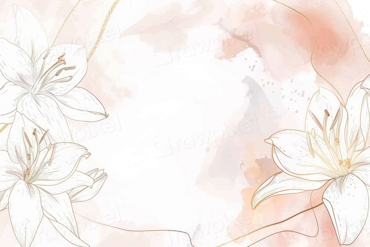 Lily border frame drawing sketch | Premium Photo Illustration - rawpixel