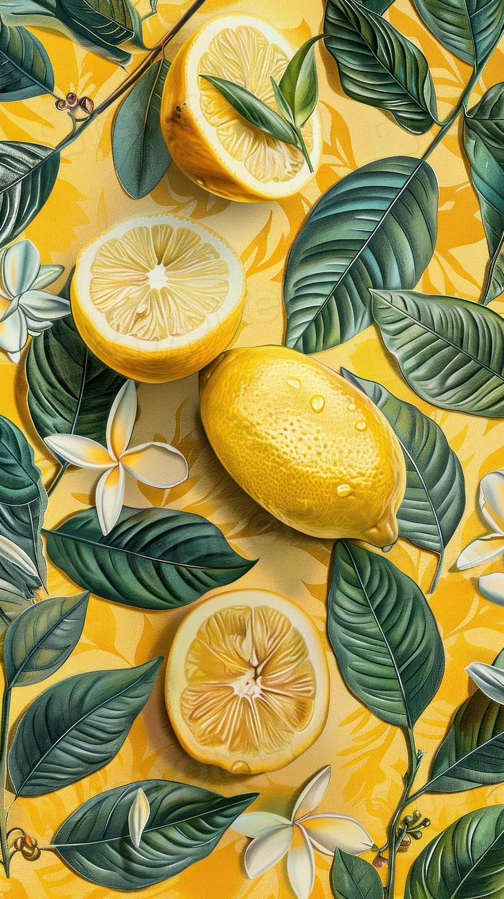 Wallpaper Lemon lemon backgrounds fruit | Premium Photo Illustration ...