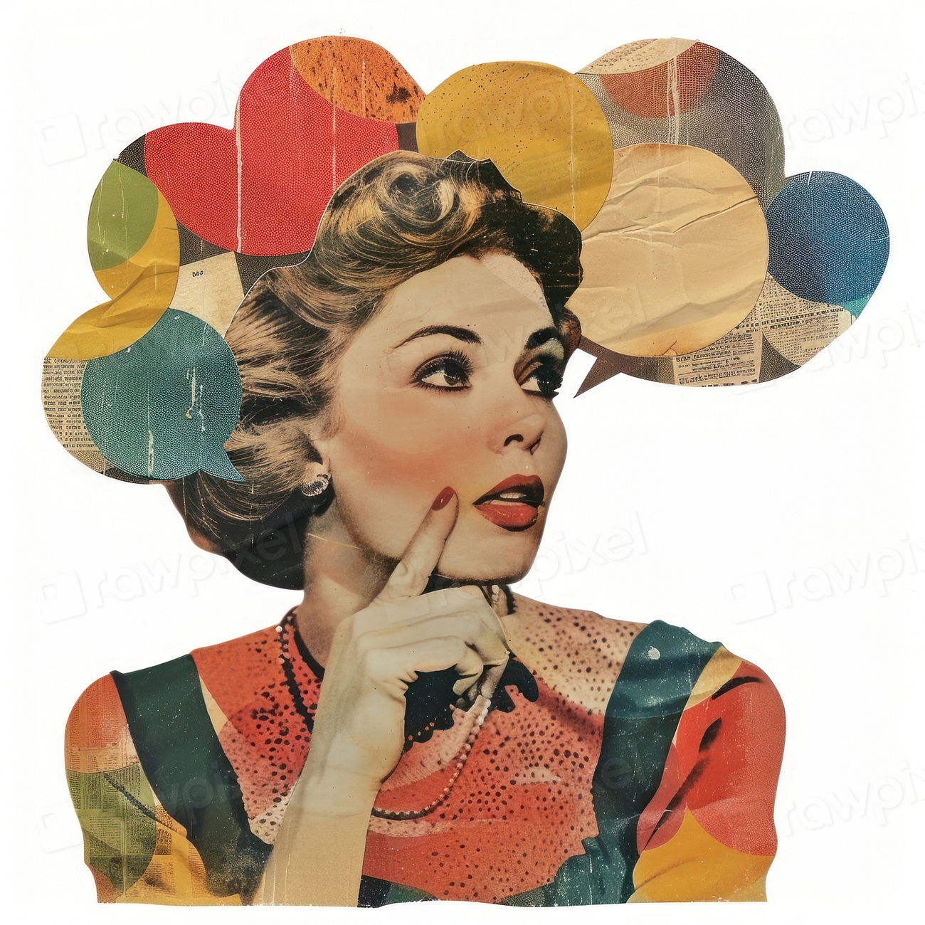 Speech bubble collage cutouts photography | Free Photo Illustration ...