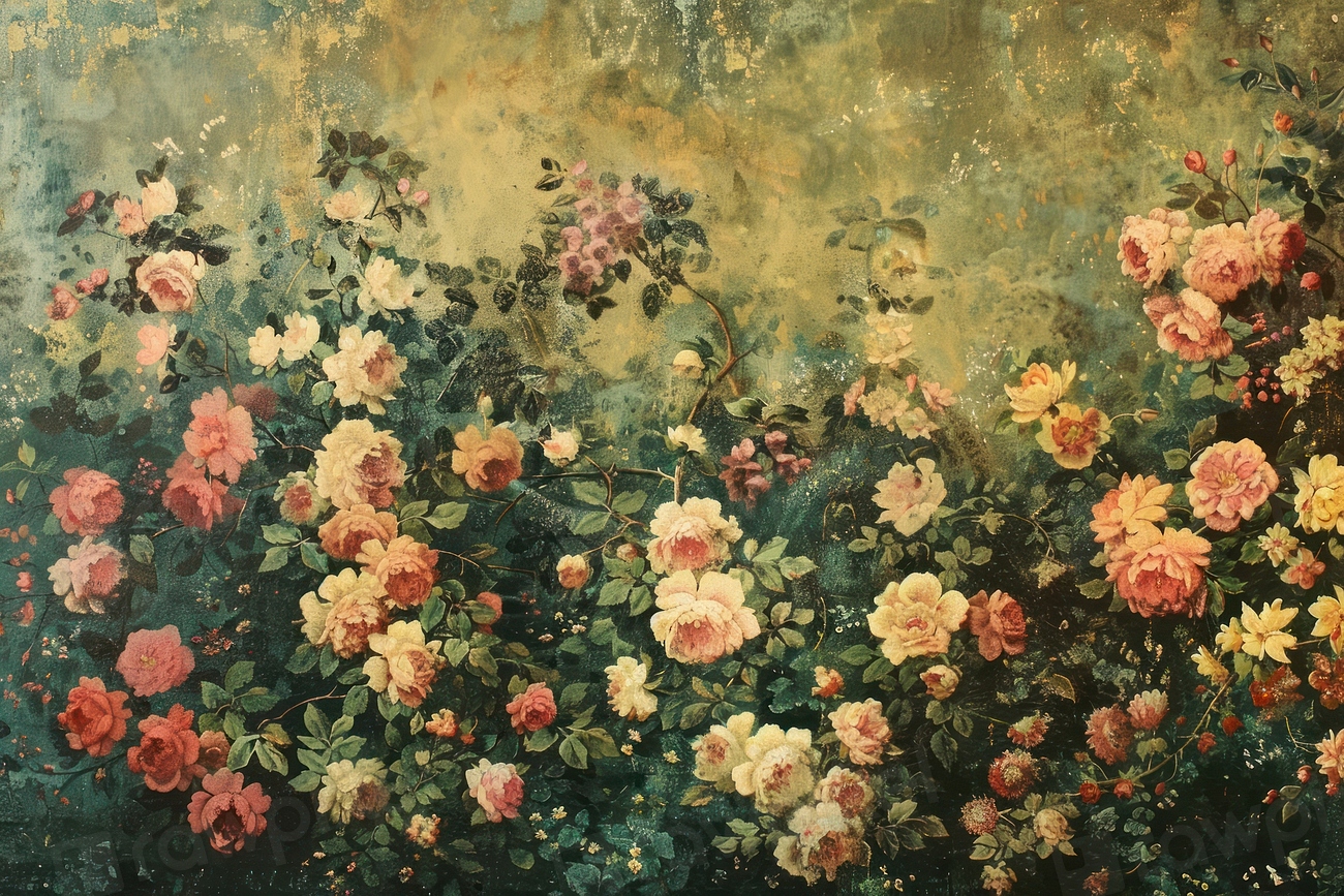 Floral border painting art flower. | Premium Photo Illustration - rawpixel